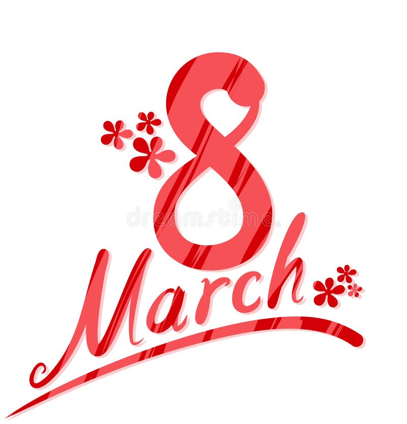 Card on March 8. stock vector. Illustration of congratulation - 107630024