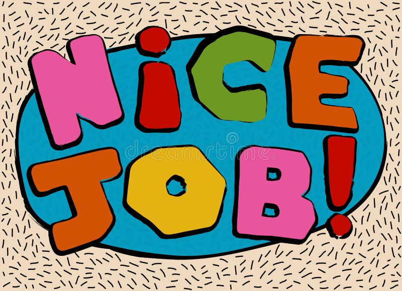 Card in a Minimal Cartoonish Style, Vector Templates. Nice Job. Stock ...