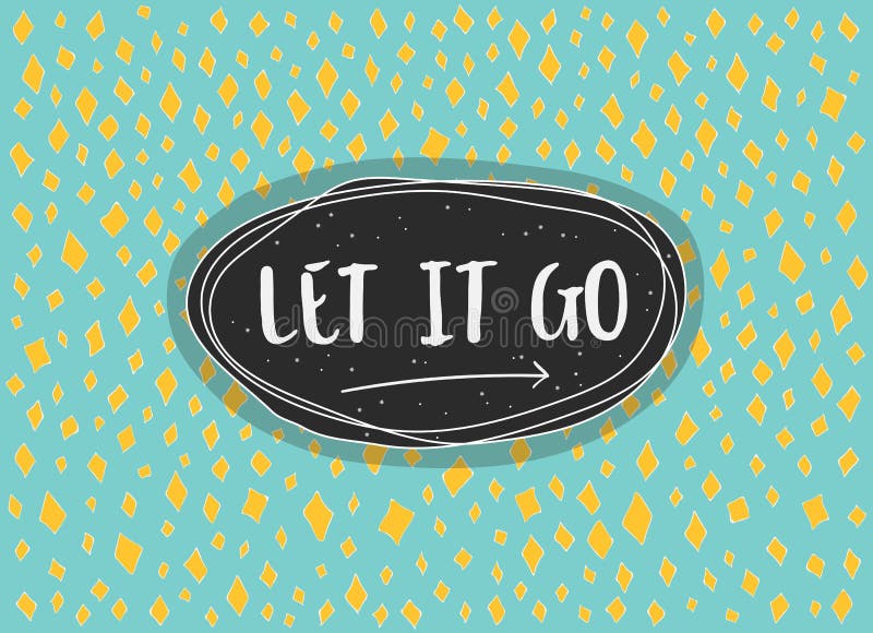 Card in a Minimal Style, Vector Templates. Let it Go. Stock Vector ...