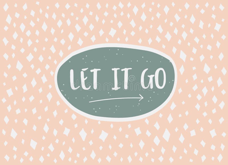 Card in a Minimal Style, Vector Templates. Let it Go. Stock Vector ...