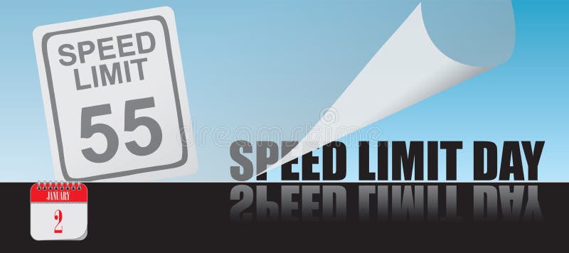 Card 55 Mph Speed Limit Day Stock Vector - Illustration of event ...