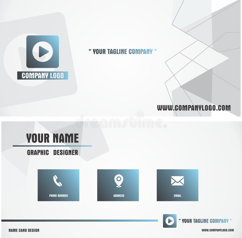 Card Name Design Tagline Project Stock Illustration - Illustration of ...