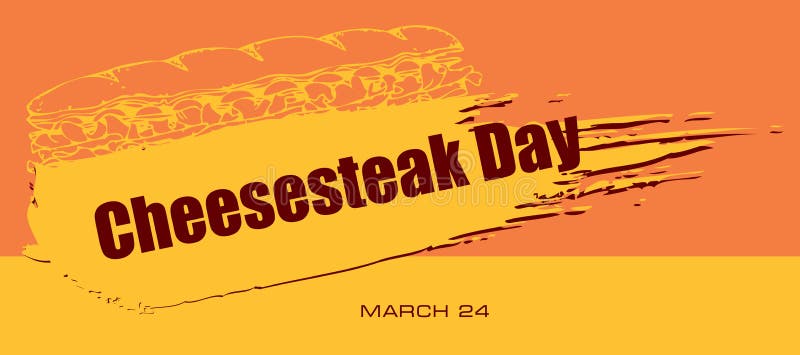 Cheesesteak Vector, National Cheese Steak Day Design Concept, Suitable ...