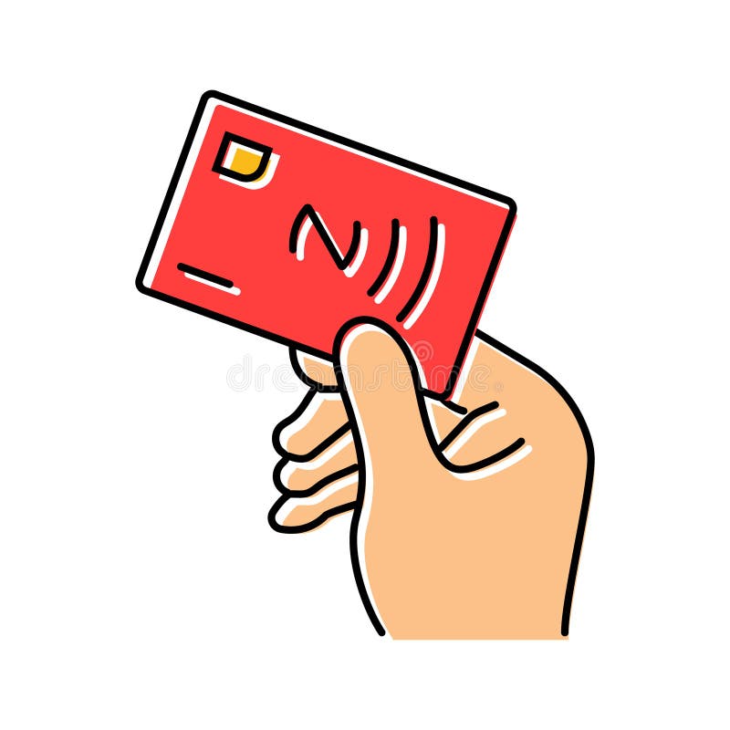 Card Nfc Technology Color Icon Vector Illustration Stock Vector ...