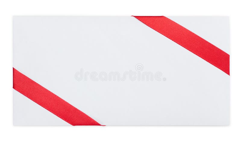 Card note with red ribbon stock photo. Image of festive - 28980262