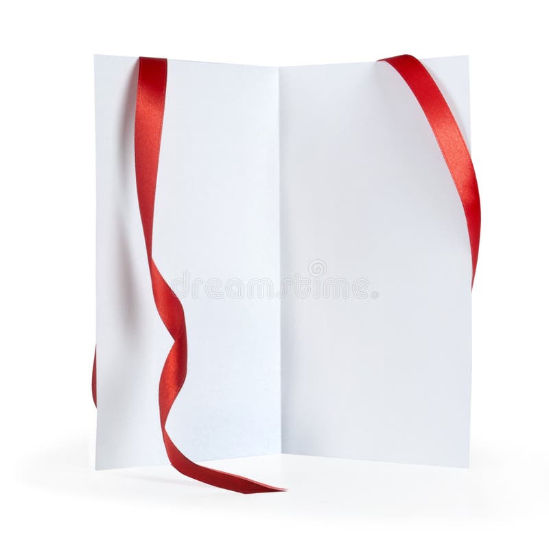 Open Round Gift Box with Red Ribbon Bow Stock Image - Image of ...