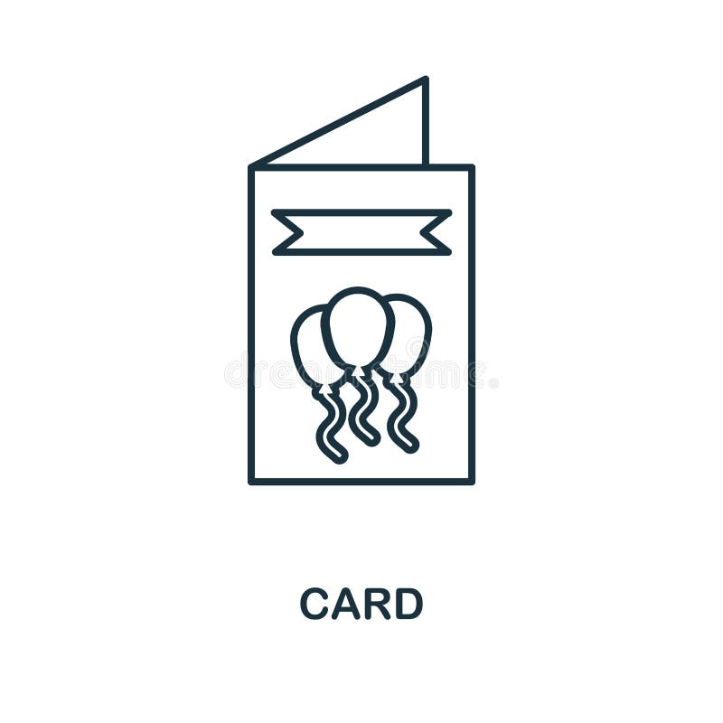 Card Outline Icon. Simple Element Illustration. Card Icon Symbol Design ...