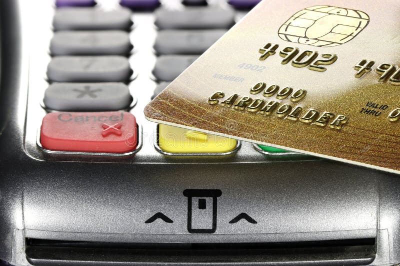 Card over payment terminal editorial stock image. Image of terminal ...