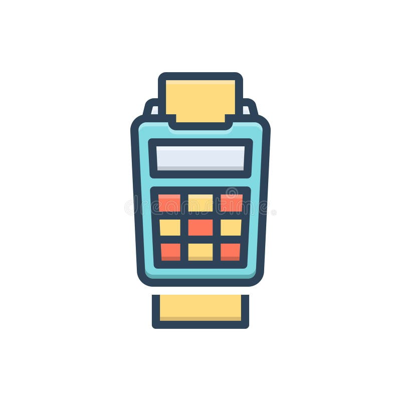 Color Illustration Icon for Card Payment, Transfer and Machine Stock ...