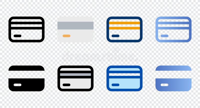 Card Payment Icons in Different Style. Card Payment Icons. Different ...