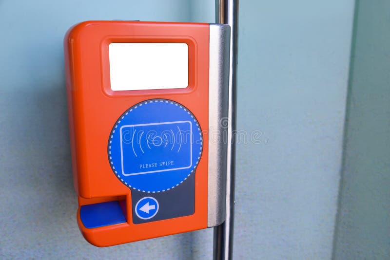 Card Payment Machine: Scan Card Stock Image - Image of barrier, leave ...