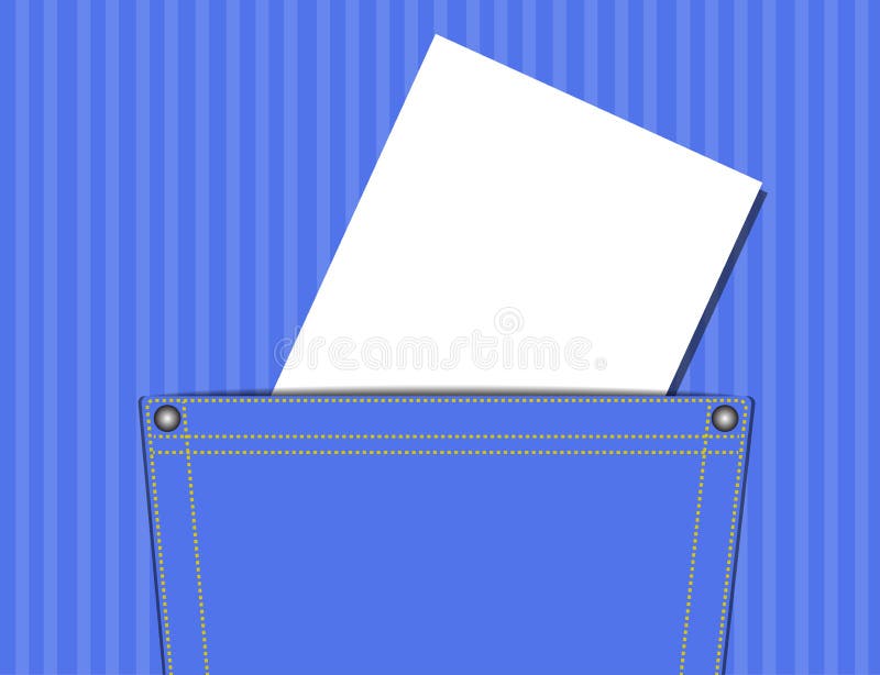 Card in the pocket stock vector. Illustration of figure - 49549002