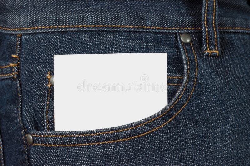 Card in a pocket stock photo. Image of blank, cowboy - 34448050