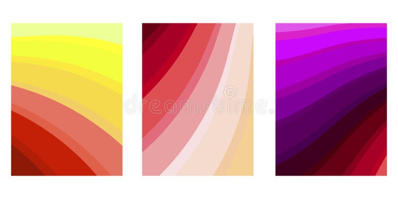 Card for Print Design. Three Colored Textures in Modern Style. Color ...