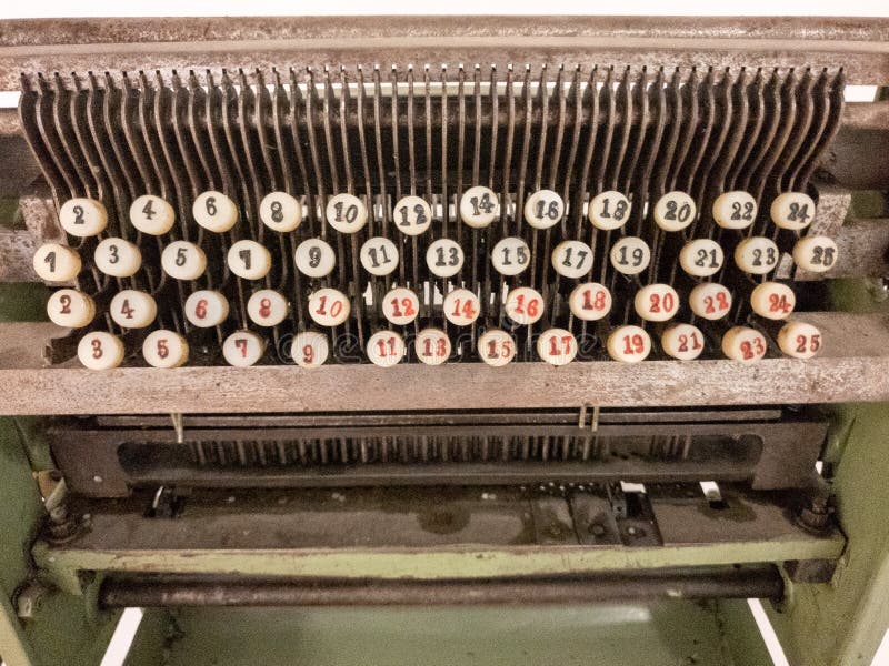 Card Punch Mechanism Used To Insert Manually Information on Punched ...