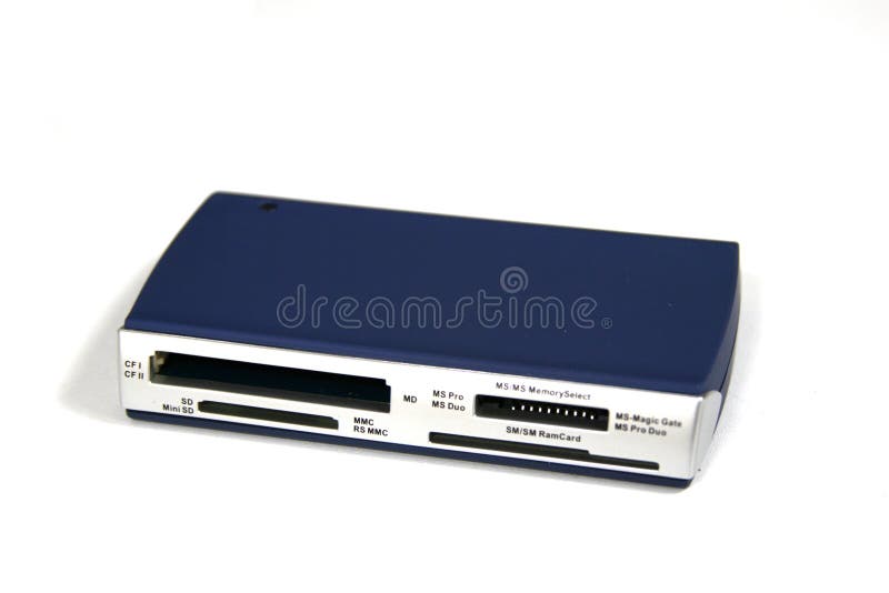 Card Reader stock image. Image of blue, memory, isolated - 6600263