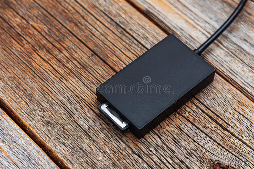 The Card Reader is Connected To a Mobile Device Stock Photo - Image of ...