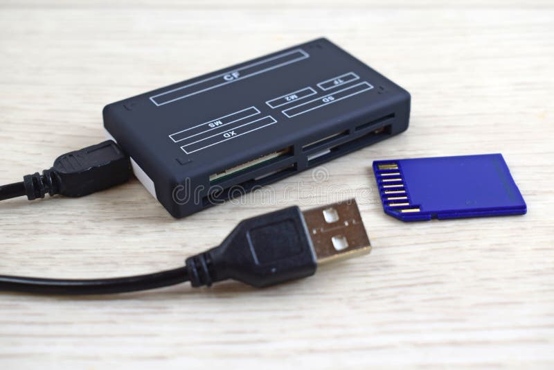 Card Reader and Flash Drive. Stock Image - Image of data, transferring ...