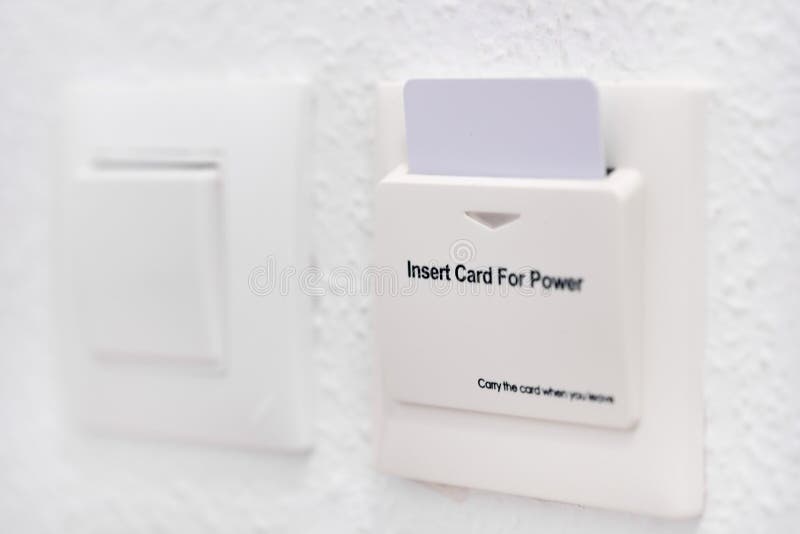 Card Reader and Card Holder for Energy Saving Switch Stock Image ...