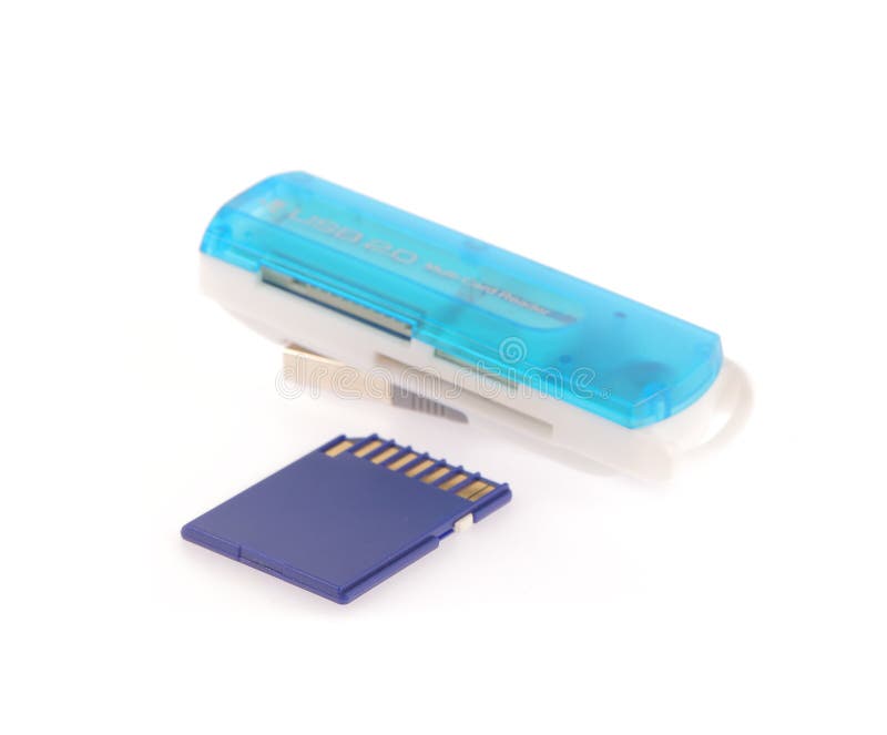 Blue memory SD card stock photo. Image of mobile, closeup - 43104772