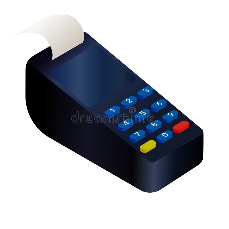 Card Reader POS Terminal Isometric Vector Icon Stock Vector ...