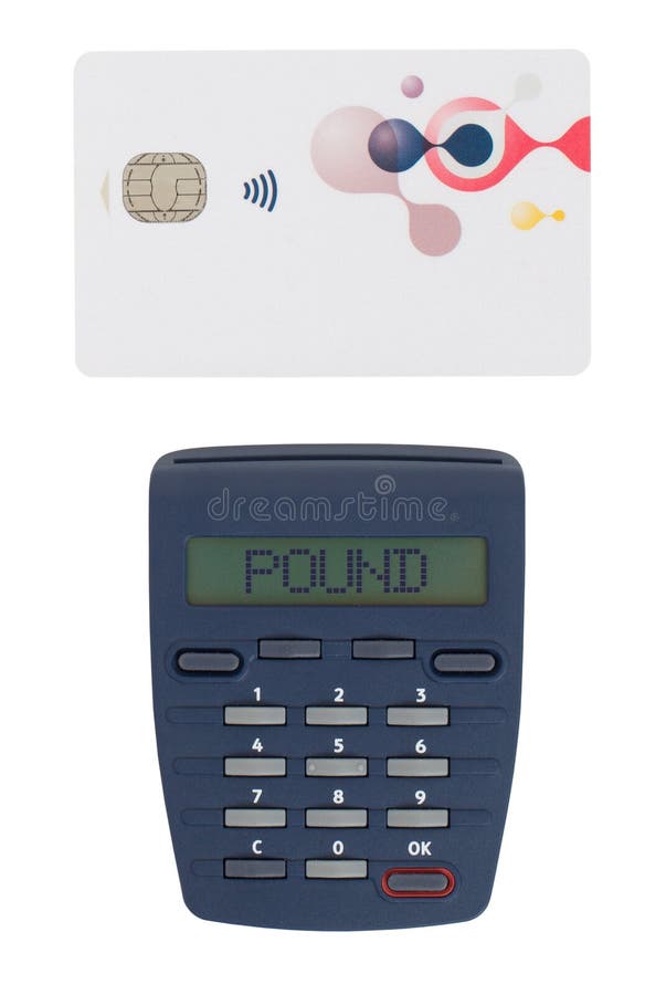 Card Reader for Reading a Bank Card Stock Photo - Image of customer ...
