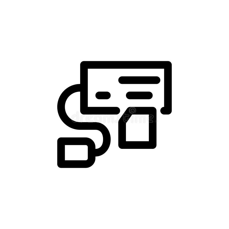 Card Reader Vector Icon. Computer Component Icon Outline Style. Perfect ...