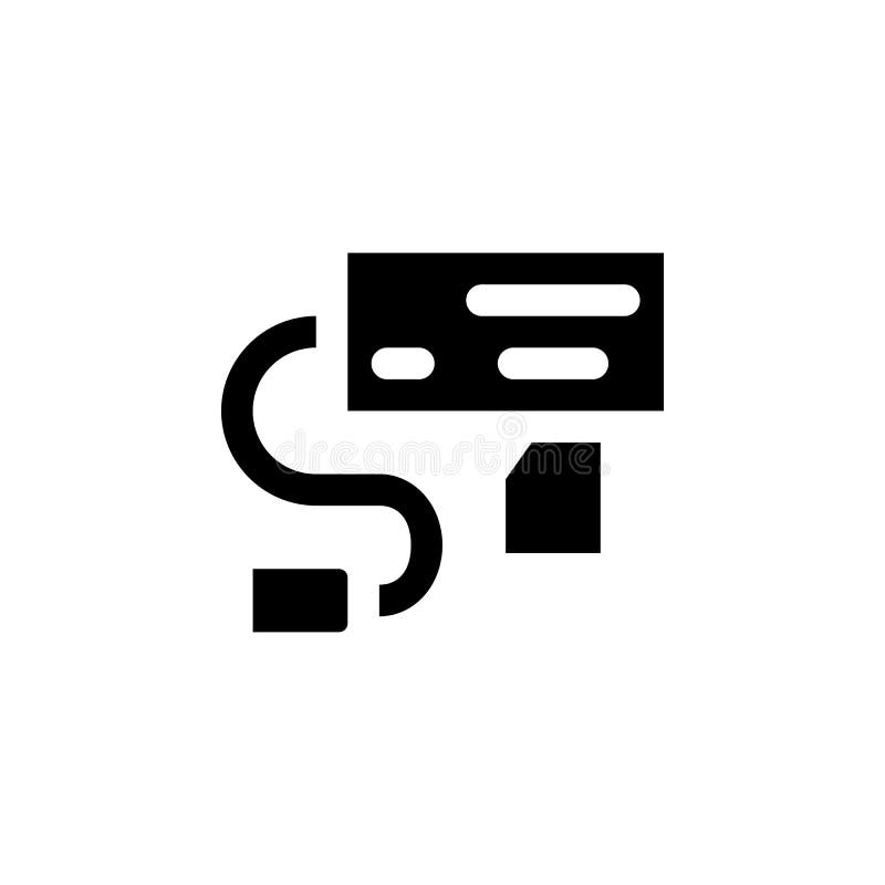 Card Reader Vector Icon. Computer Component Icon Solid Style. Perfect ...