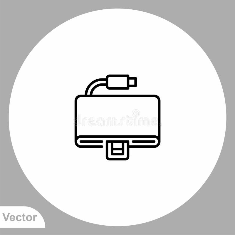 Card Reader Vector Icon Sign Symbol Stock Vector - Illustration of bank ...