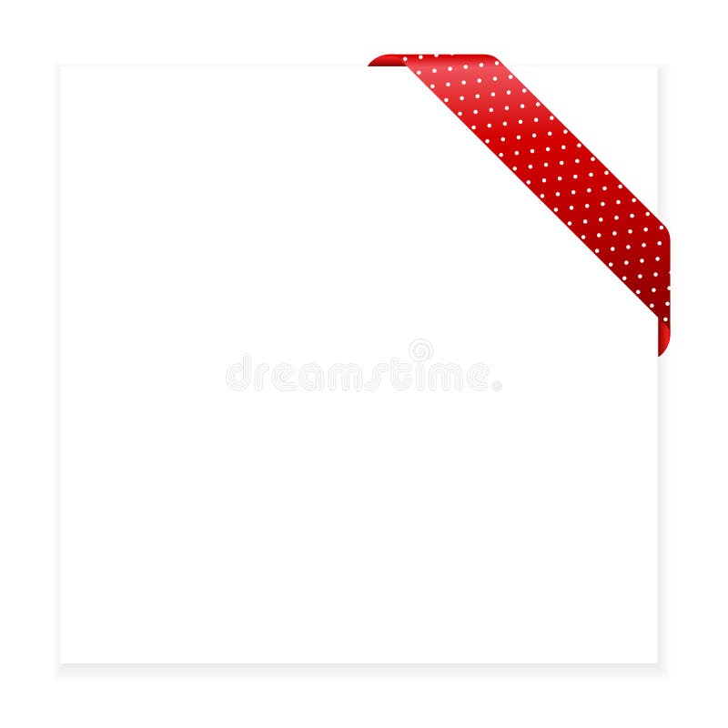 Red ribbon template. stock vector. Illustration of card - 35367603