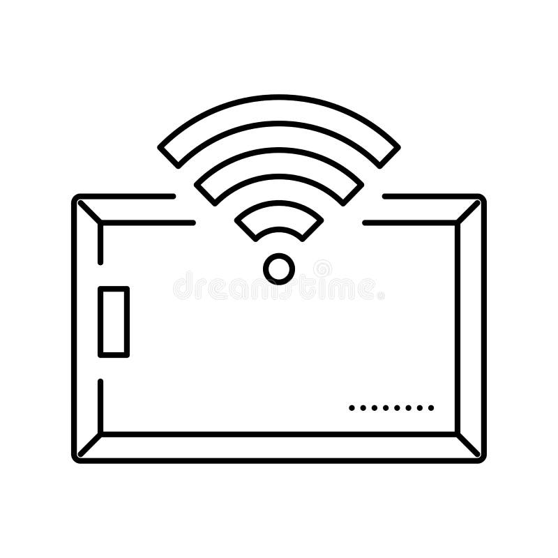 Card with Rfid Technology Wireless Access Line Icon Vector Illustration ...