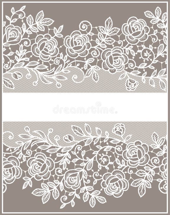Card. Roses Lace Pattern. stock vector. Illustration of holiday - 54320485