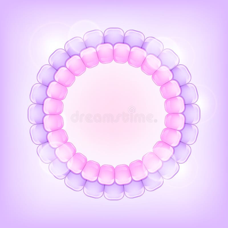 Card with Round Bubble Frame Stock Vector - Illustration of bright ...