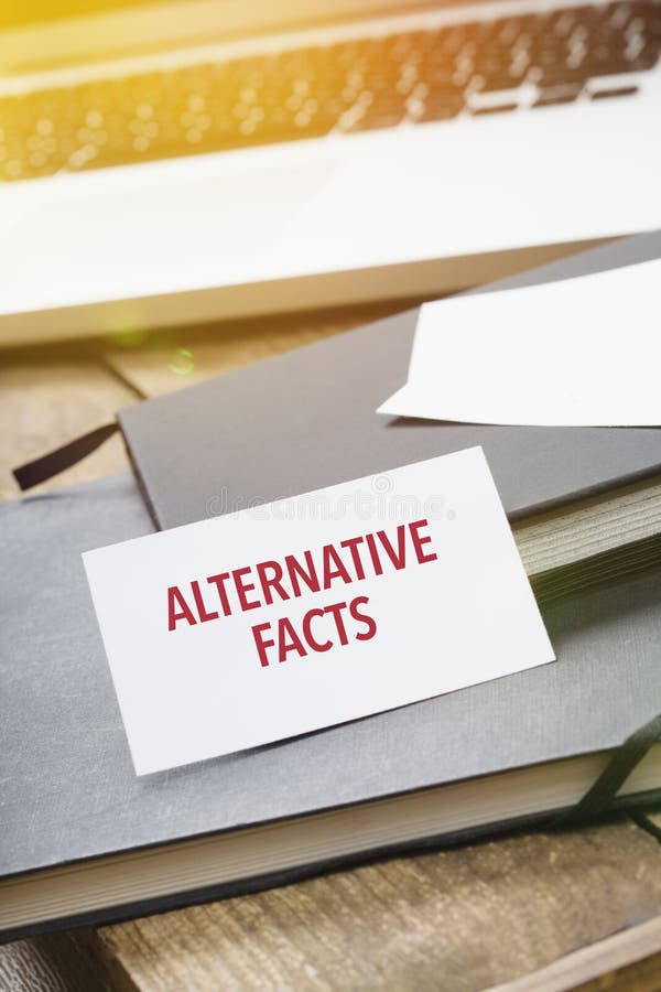 Card Saying Alternative Facts on Note Pad Stock Image - Image of paper ...