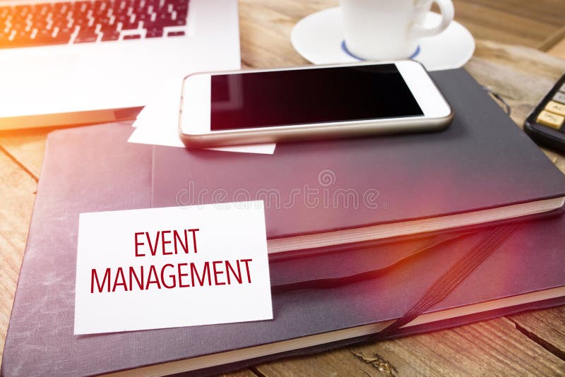 Card Saying Event Management on Note Pad Stock Photo - Image of online ...
