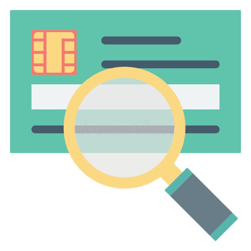 Card Scanning Color Icon Isolated and Vector that Can Be Easily ...