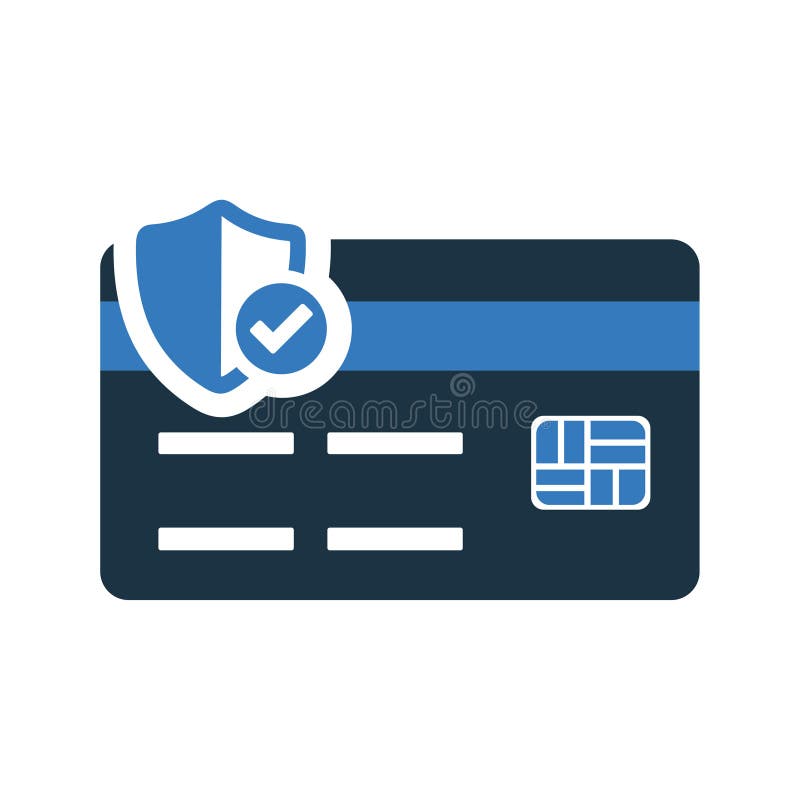 Card Security Icon, Secure Payment, Shield Stock Illustration ...