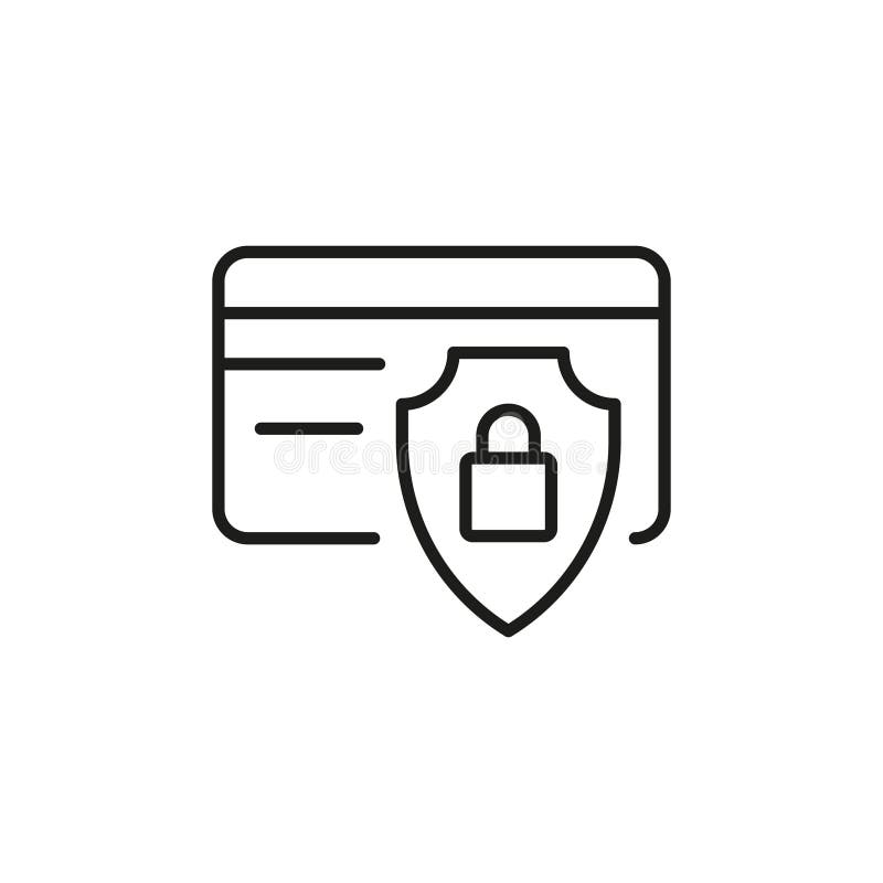Card Security Icon stock vector. Illustration of connection - 321808632