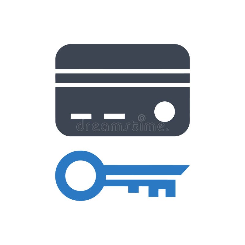 Card Security Key Icon stock vector. Illustration of icon - 361728209