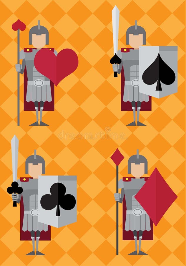 Card Soldier stock vector. Illustration of diamonds, play - 48480827