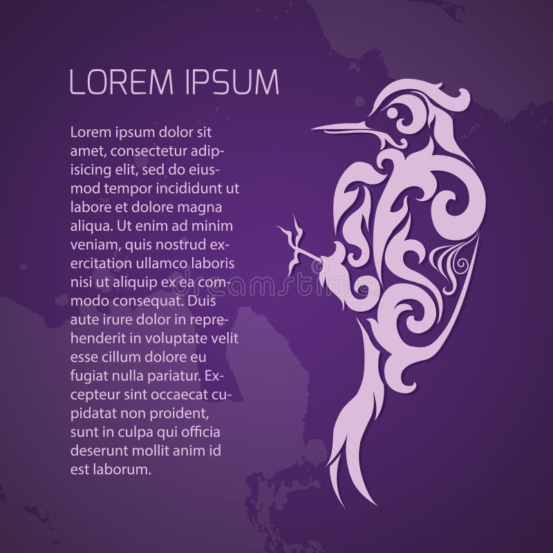 Card with stylized bird stock vector. Illustration of creative - 60169458