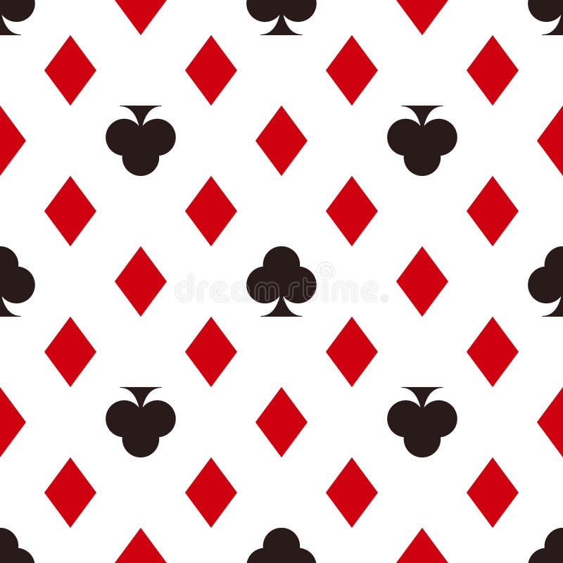 Card Suit Pattern. Diamonds and Clubs Stock Vector - Illustration of ...