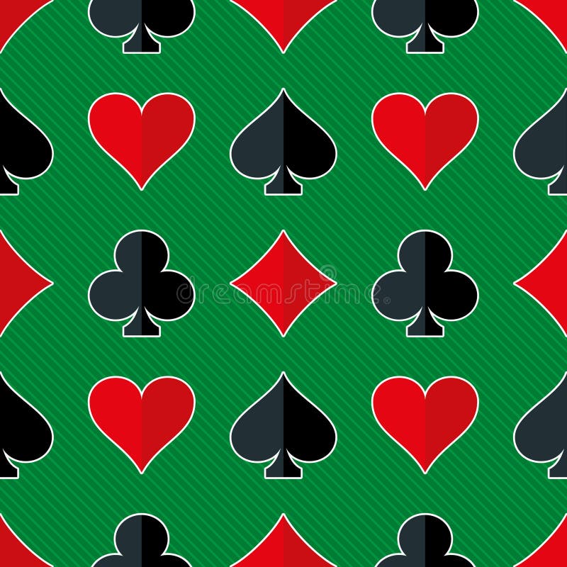 Card Suit Seamless Pattern. Stock Vector - Illustration of poker, club ...