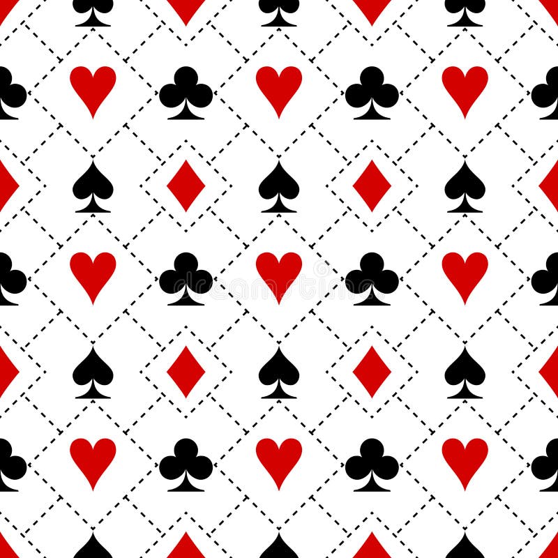Heart card suit pattern stock vector. Illustration of repeat - 34307231