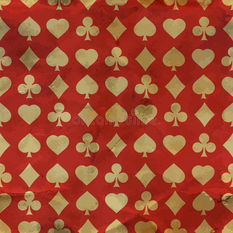 Card Suits. Seamless Pattern. Stock Vector - Illustration of fortune ...