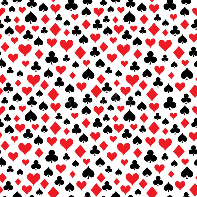 Card Suits Seamless Pattern Stock Vector - Illustration of poker ...
