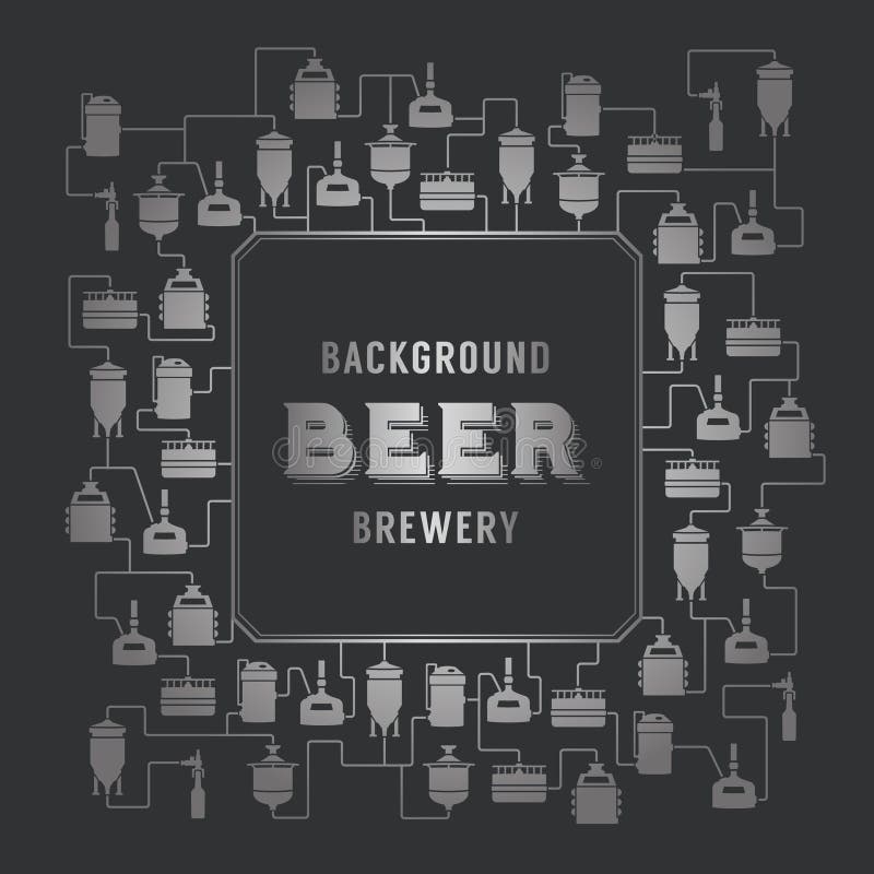 Card Template with Beer Brewery Element. Vector Stock Vector - Illustration of element, card ...
