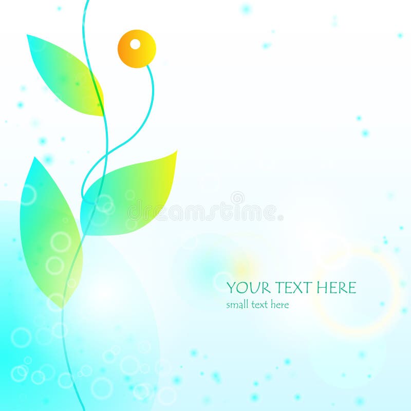 Card Template with Branch. Eps10 Stock Vector - Illustration of card ...