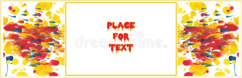 Card Template with Colorful Splash Stock Vector - Illustration of ...