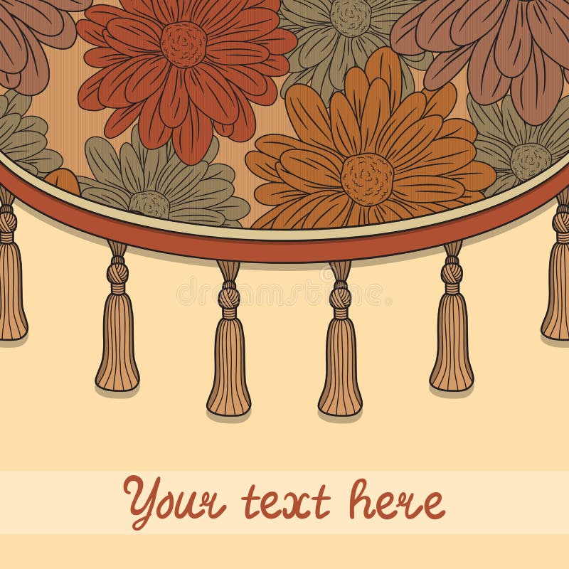 Card template with curtain stock vector. Illustration of congratulation ...